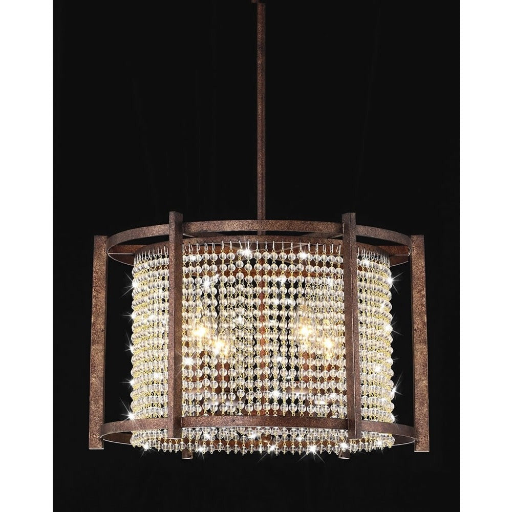Dark Brown 4-light Crystal Pendant – Chandelier Crystal Lights